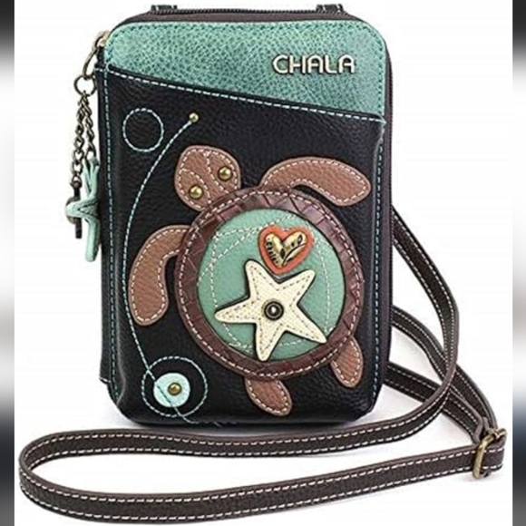 Chala | Bags | Chala Black And Green Crossbody Bag | Poshmark